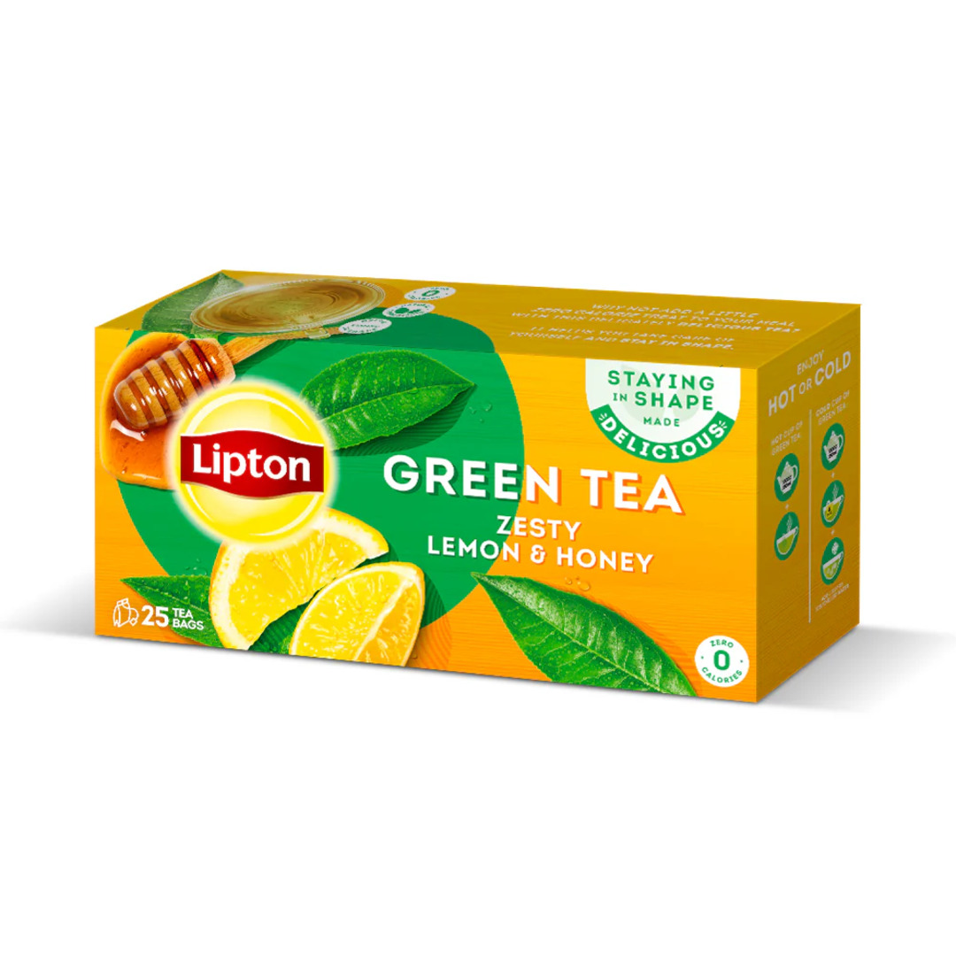 LIPTON GREEN TEA ZESTY LEMON & HONEY TEA BAGS 25PCS - ARY Sahulat Bazar ...