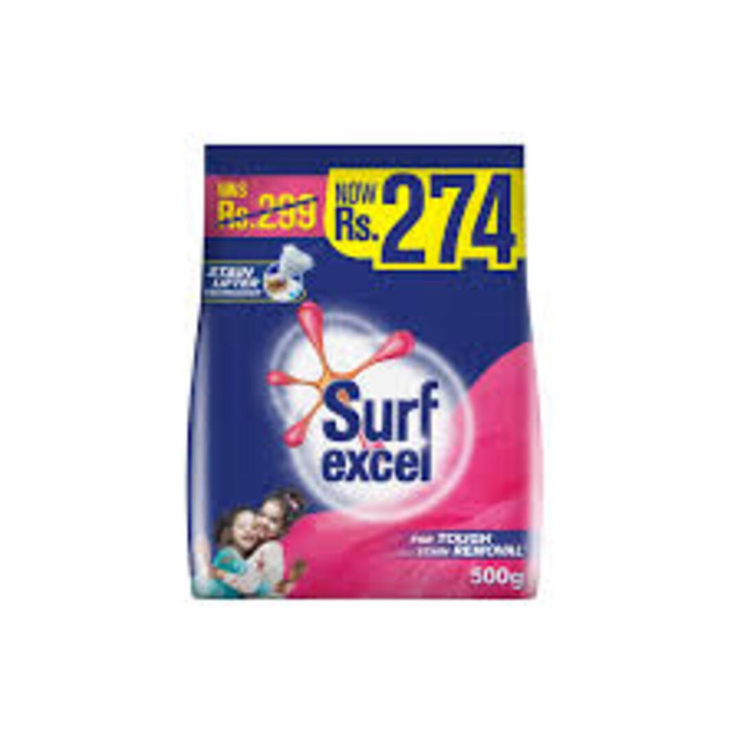 SURF EXCEL DETERGENT POWDER TOUGH STAIN 500GM - ARY Sahulat Bazar Pakistan